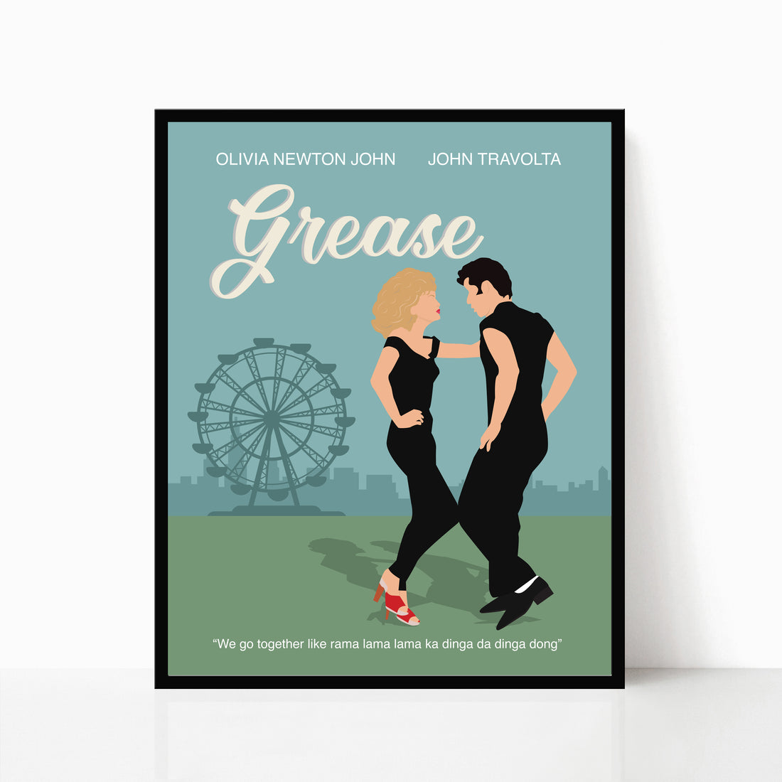 Grease Minimalist Movie Poster – Poppermost Prints
